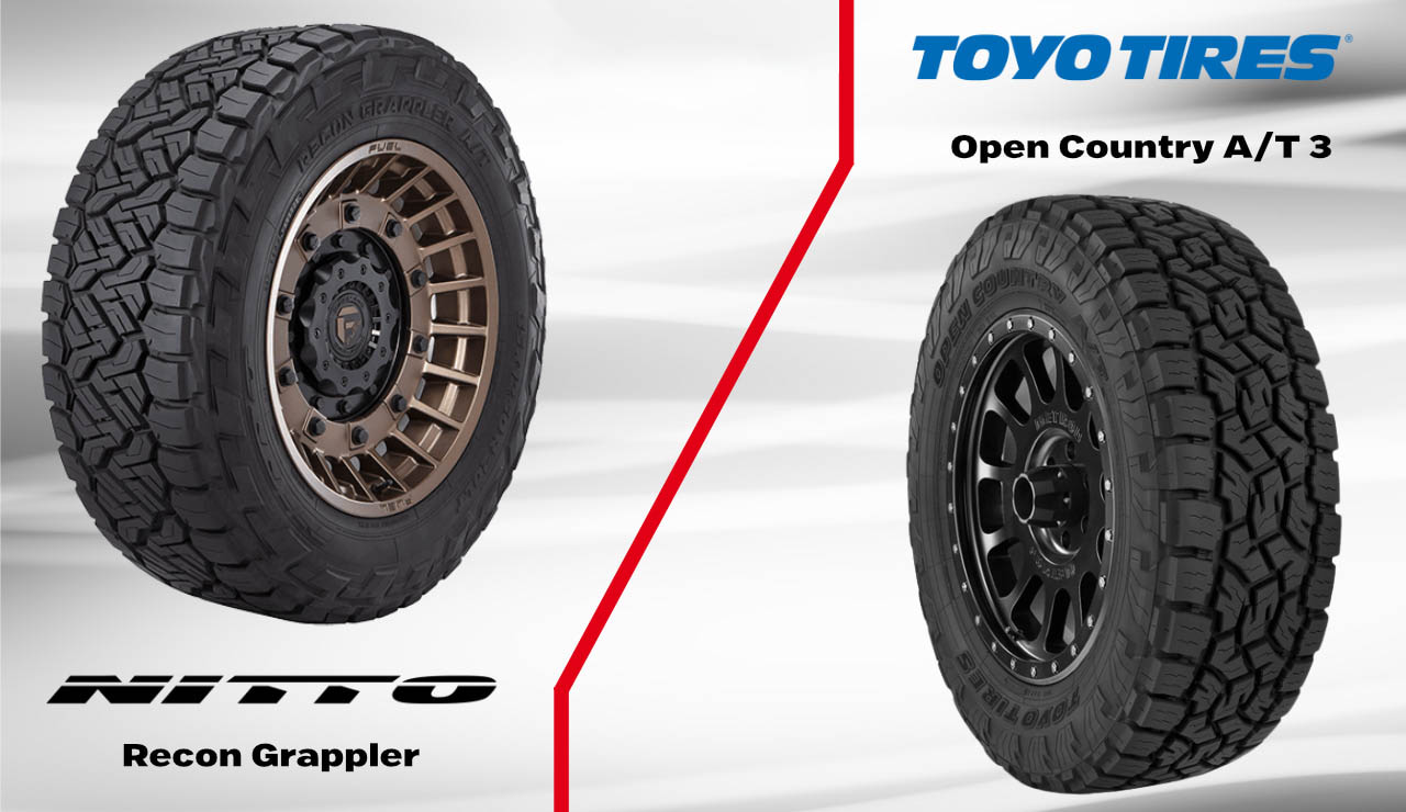 20" Inch - Nitto Terra Grappler vs. Toyo AT3 EV Tires -- 10 Size ...
