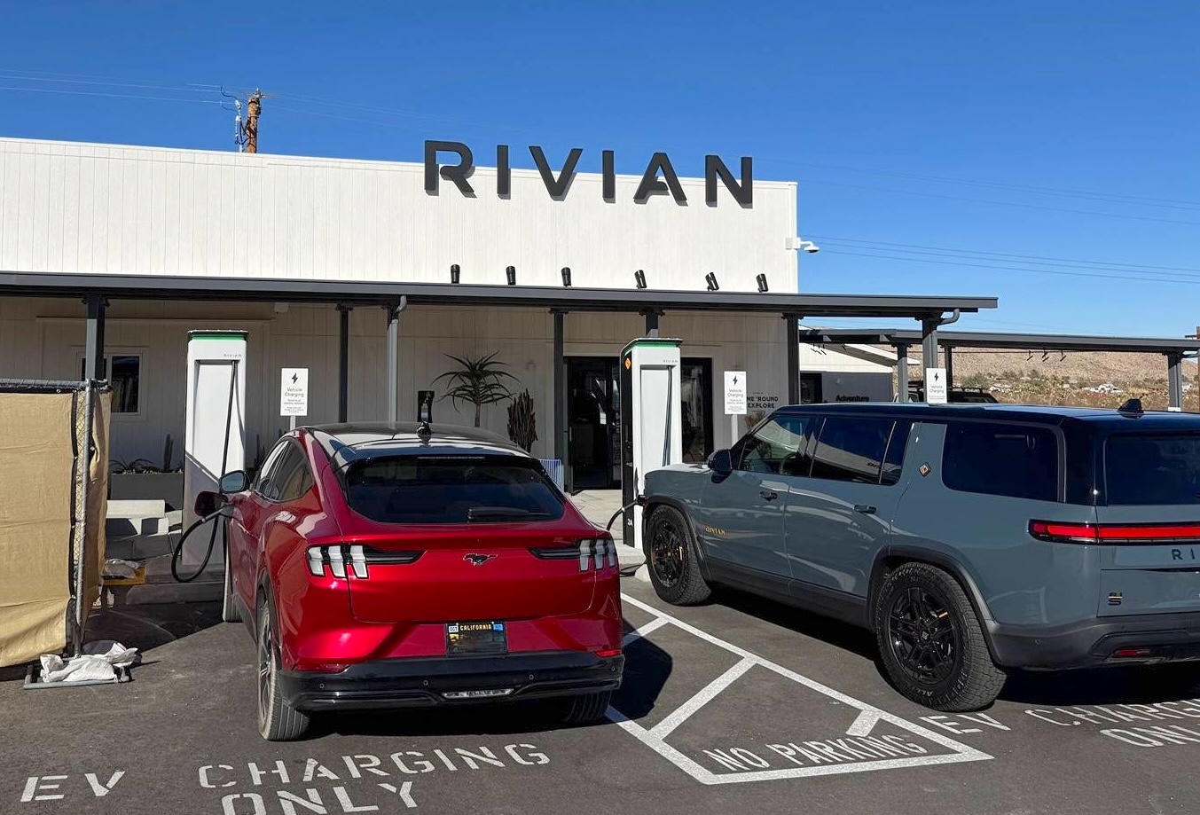 Thank you Rivian Joshua Tree Charging Outpost, from a wildfire evacuee ...