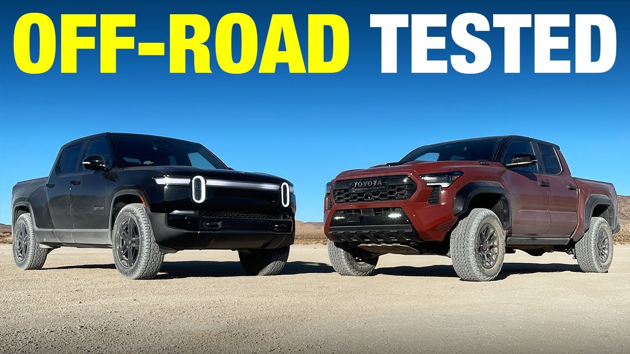 Edmunds' 2025 Gen2 R1T Dual Motor vs. Tacoma TRD Pro Off-Road ...