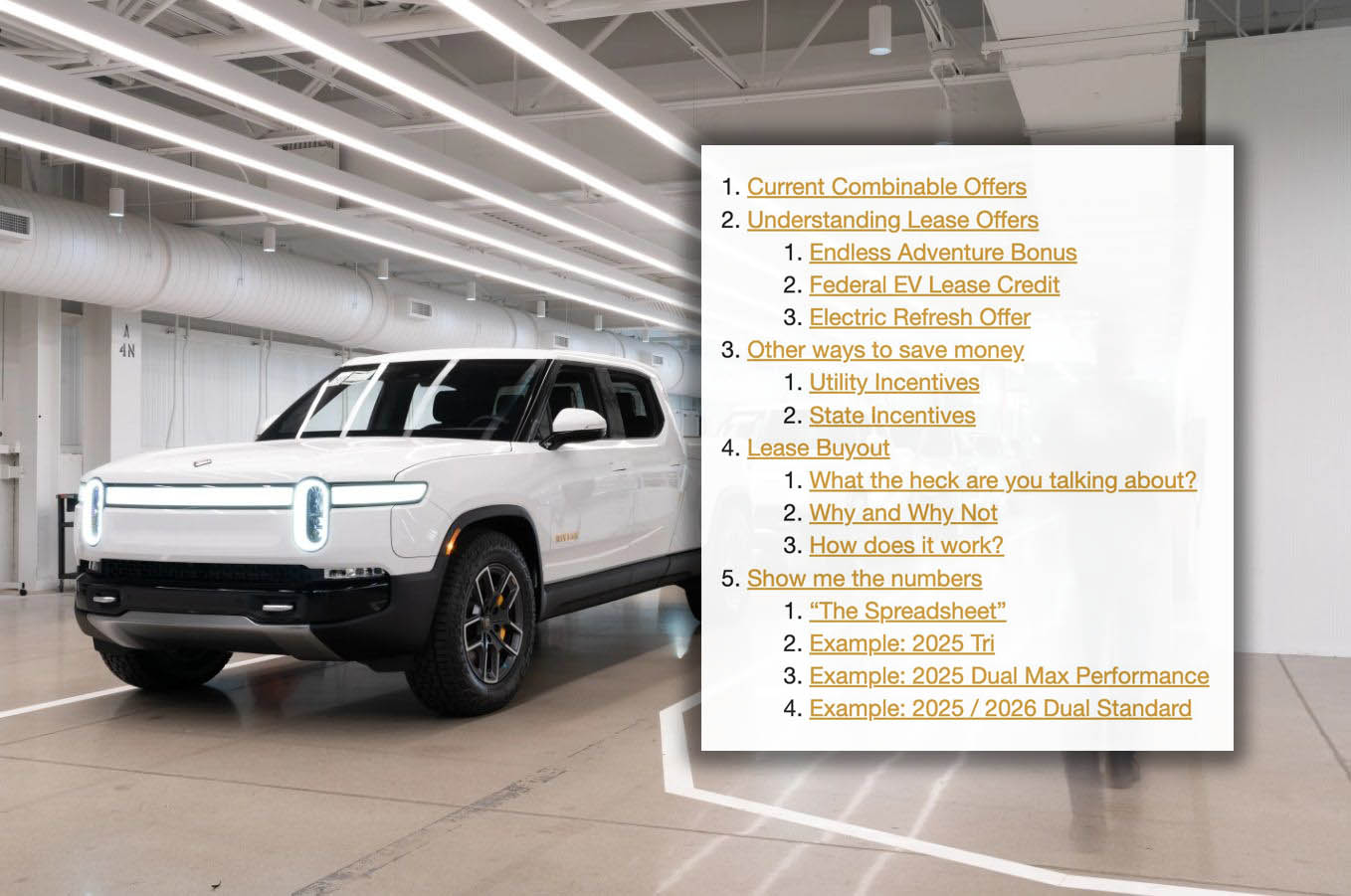 Rivian Lease Buyout Guide: Comprehensive Slide Deck | Rivian Forum ...
