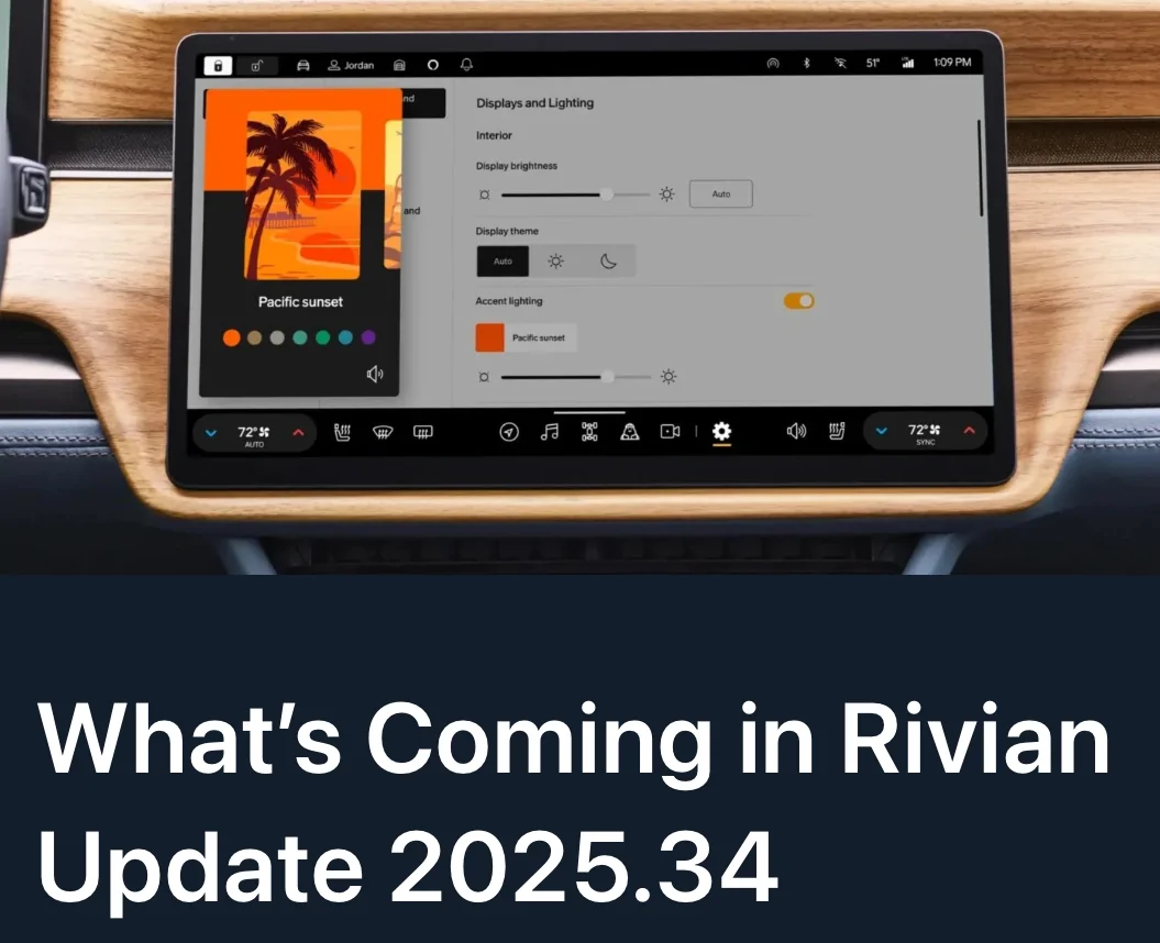 Rivian Update 2025.34 Now Downloading! - Upgrades / Fixes to Expect ...
