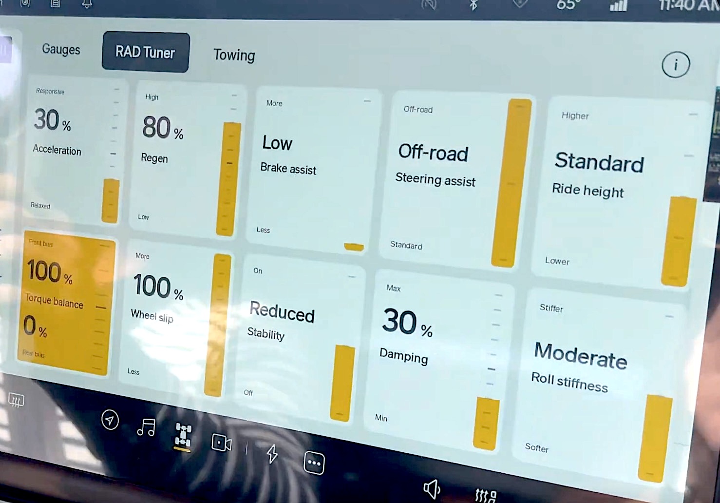 Playing with RAD Tuner in R1T Quad Motor -- Torque Balance / Wheel Slip ...