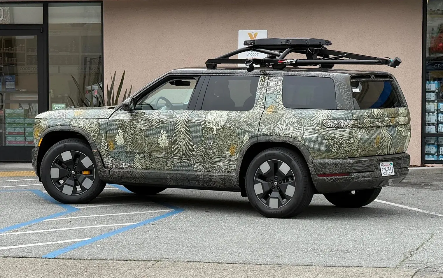 R2 prototype in the wild with roof rack (2/26/26 @ Redwood City ...